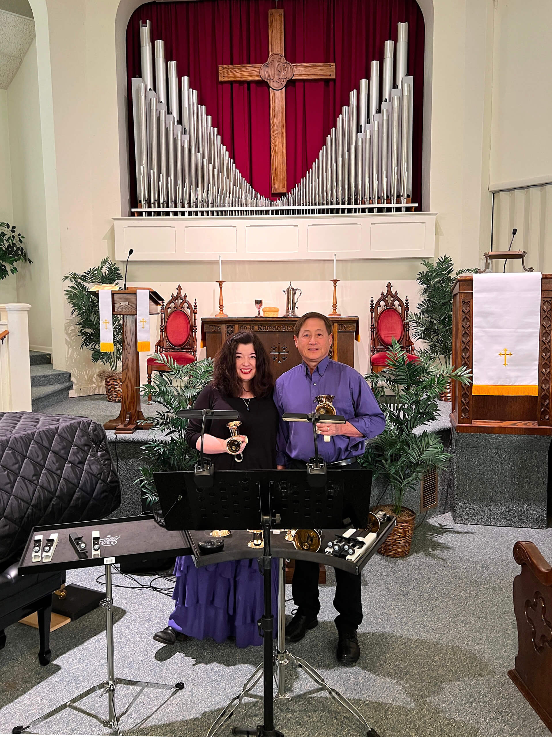 Our handbell performance in Decatur | Larry and Carla